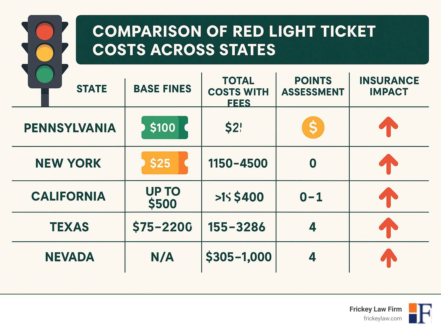 how do red light tickets work